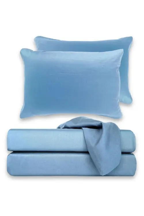 BEDVOYAGE Cooling 100% Viscose Sheet Setsoft - Ocean