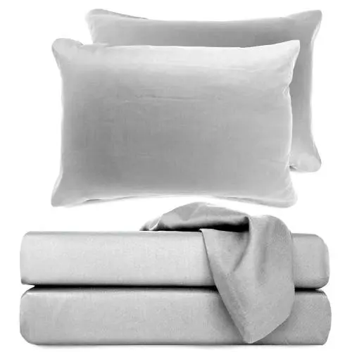 BEDVOYAGE Luxury 100% Viscose Cooling Bed Sheet Set - Stone