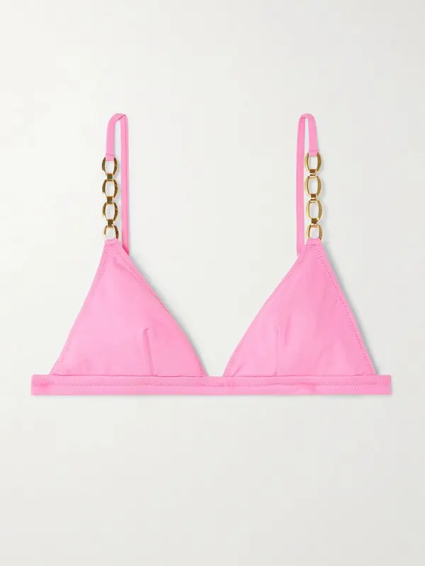 Melissa Odabash Mexico Embellished Bikini Top - Pink