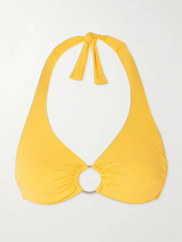 Melissa Odabash Brussels Embellished Underwired Bikini Top - Yellow