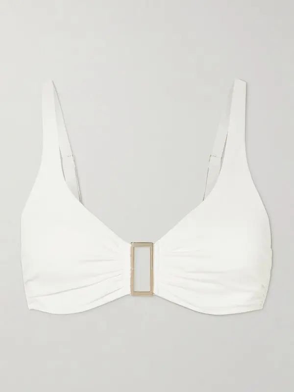 Melissa Odabash Bel Air Embellished Bikini Top - White