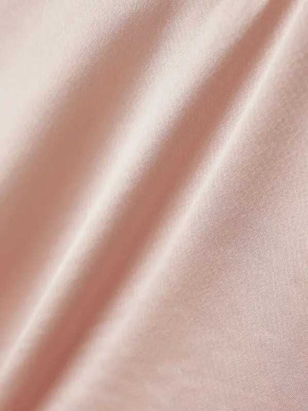 LESET Barb Washed-satin Tank - Blush