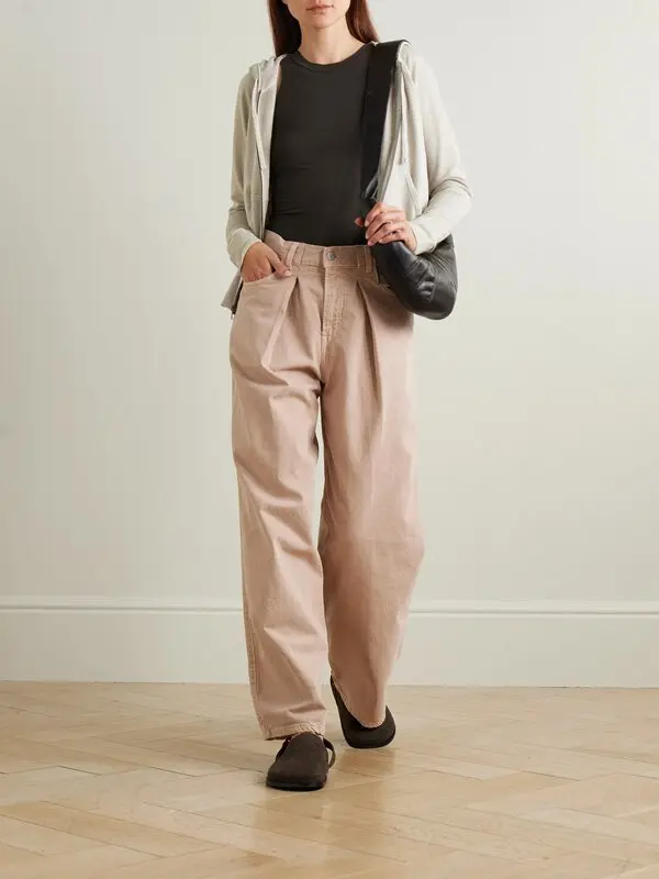 JAMES PERSE Vintage French Cotton-terry Hoodie - Neutrals