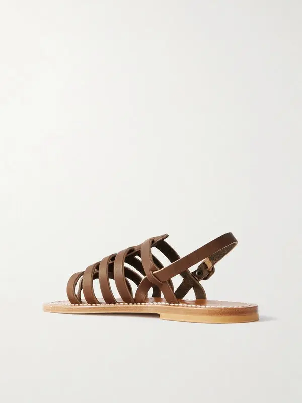 K.JACQUES Homere Leather Sandals - Brown