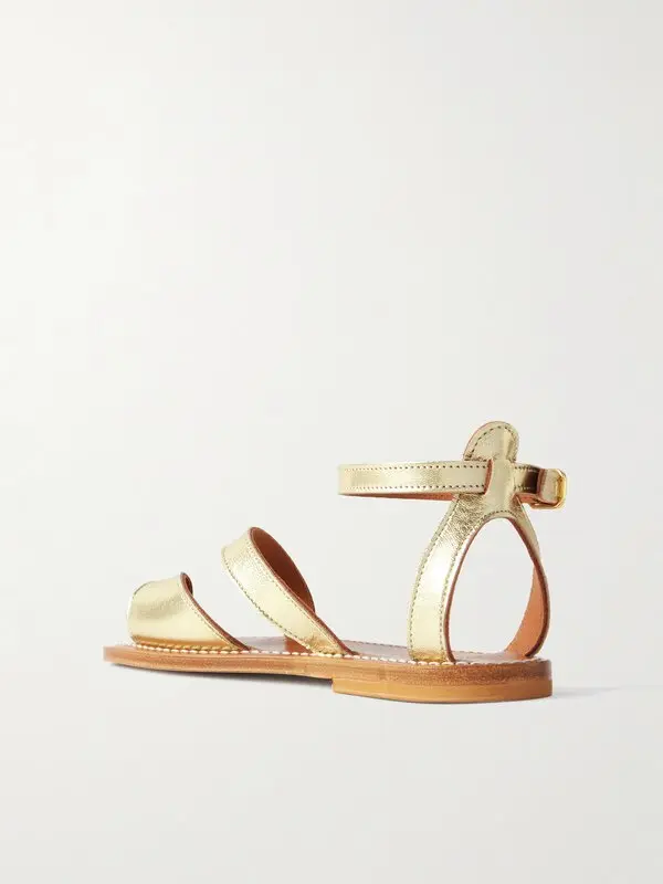 K.JACQUES Anaelle Leather Sandals - Gold