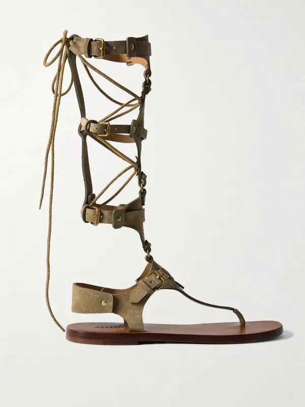 Isabel Marant Nensi Leather Sandals - Brown