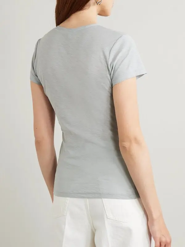 JAMES PERSE Casual Slub Cotton-jersey T-shirt - Gray