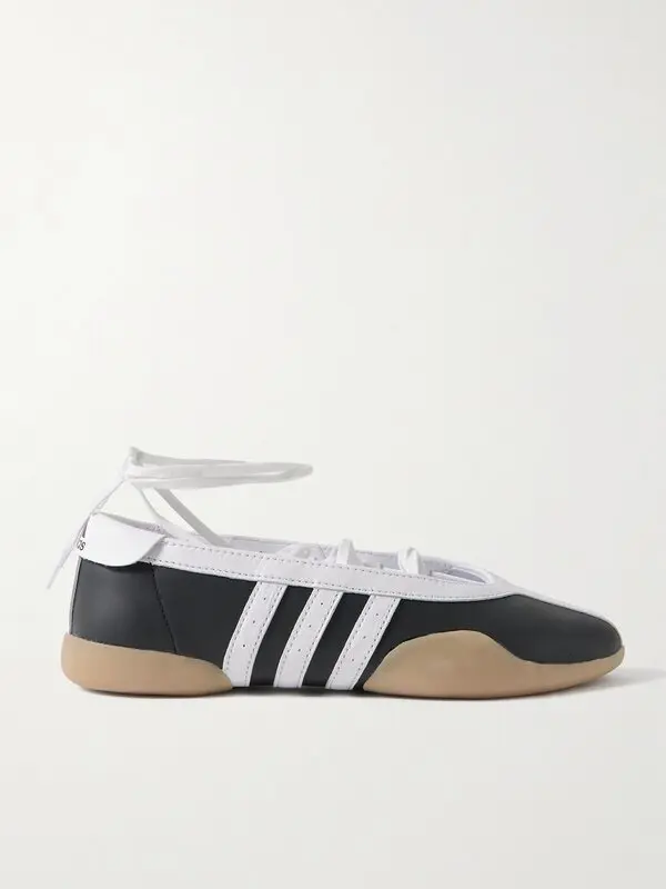 ADIDAS ORIGINALS Taekwondo Mei Ballet Leather Sneakers - Black