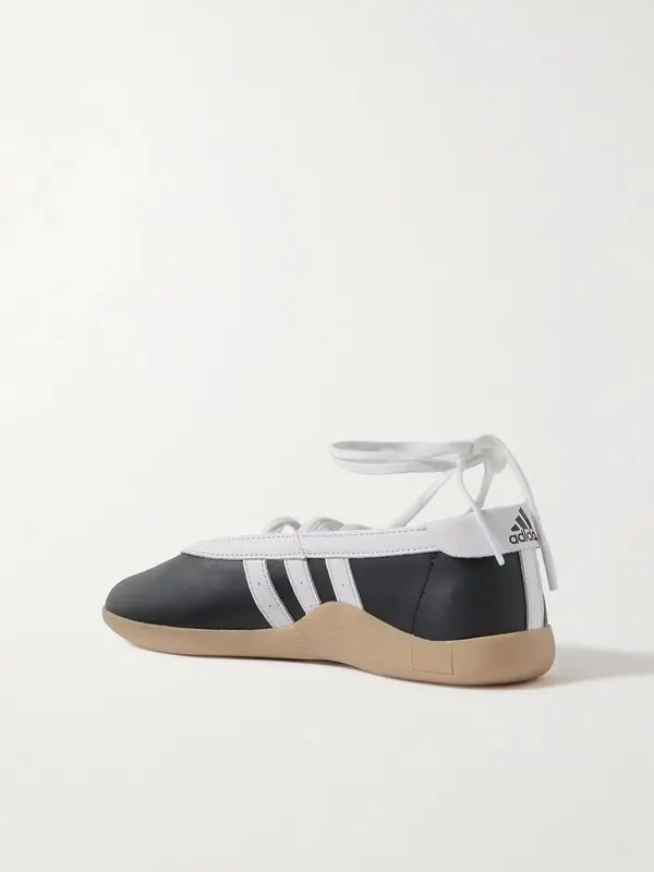 ADIDAS ORIGINALS Taekwondo Mei Ballet Leather Sneakers - Black