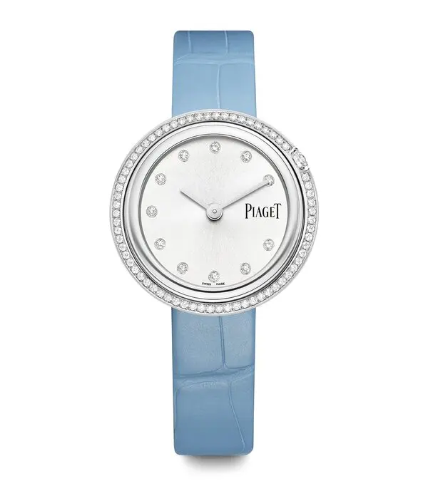 PIAGET Possession Steel Diamond And Alligator Strap Watch - Silver