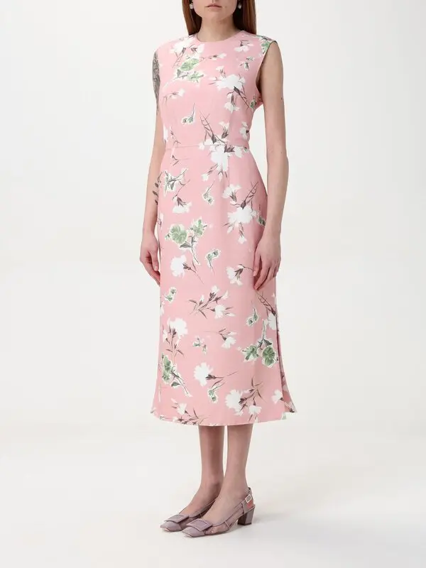 Erdem Floral Midi Dress - Pink