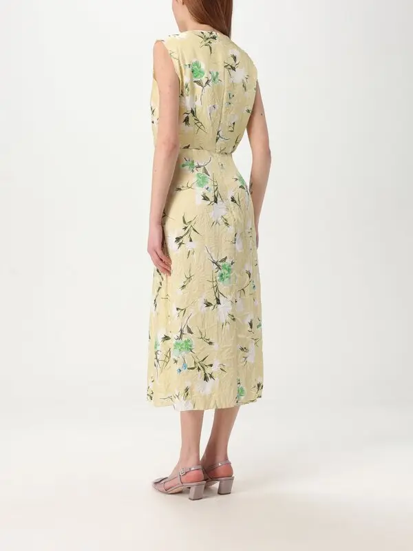 Erdem Printed Midi Dress - Yellow