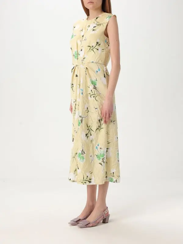 Erdem Printed Midi Dress - Yellow