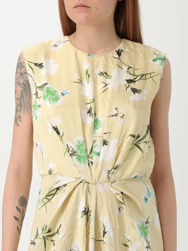 Erdem Printed Midi Dress - Yellow