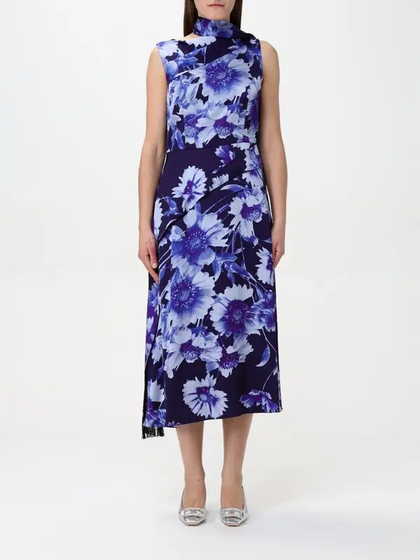Erdem Floral Print Midi Dress