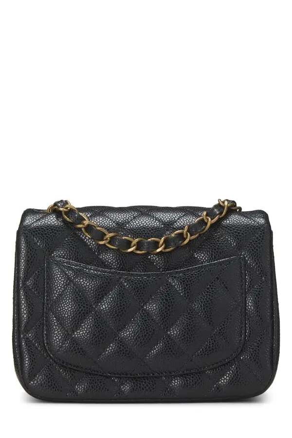 Chanel Quilted Caviar Square Flap - Black