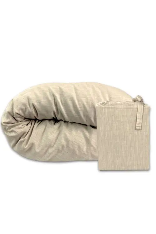 BEDVOYAGE Melange Viscose Cotton Blend Breathable Duvet Cover - Sand