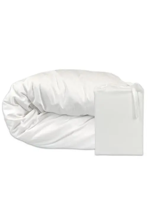 BEDVOYAGE Melange Viscose Cotton Blend Breathable Duvet Cover - Snow