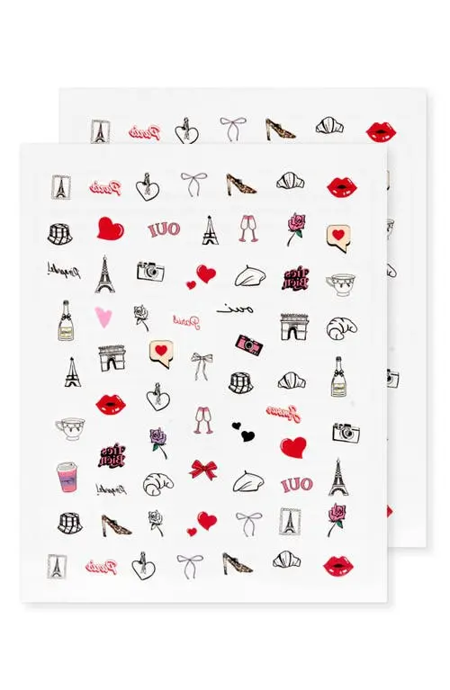 INKED BY DANI Emily In Paris Nail Art Temporary Tattoos - Multi