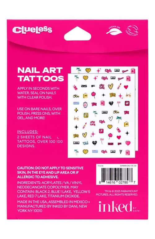 INKED BY DANI Clueless Nail Art Tattoos - Multi