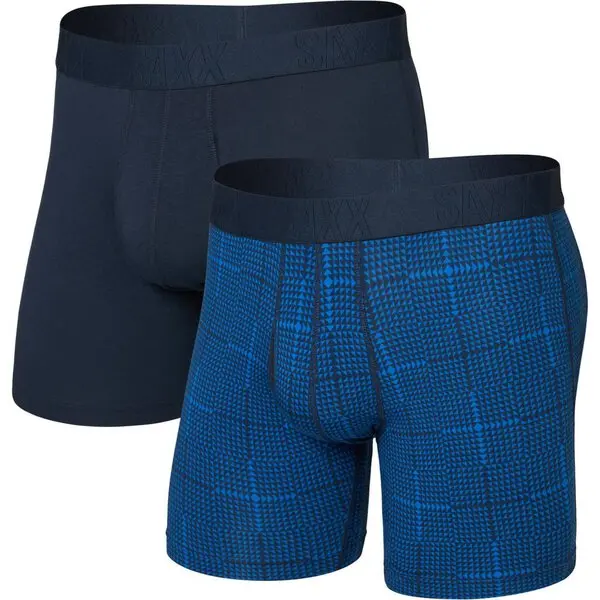 SAXX Assorted 2-pack Droptemp® Cooling Cotton Boxer Briefs - Rad Plaid/dark Ink