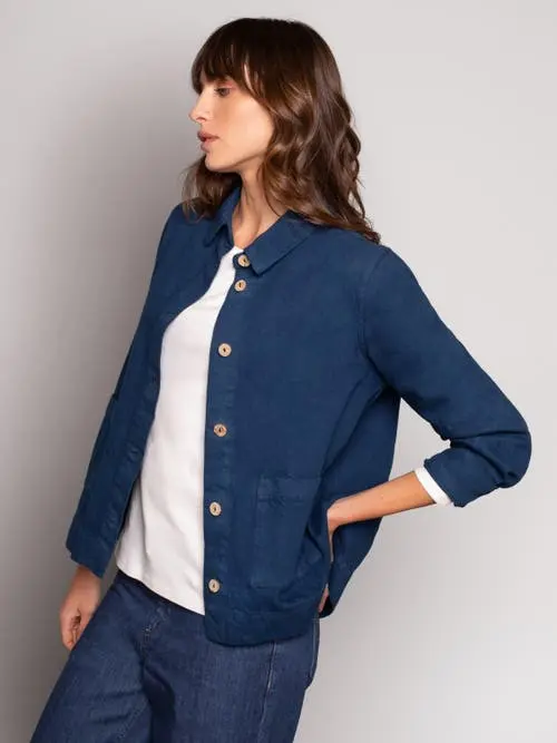 CELTIC & CO. Cotton Twill Pleat Back Jacket