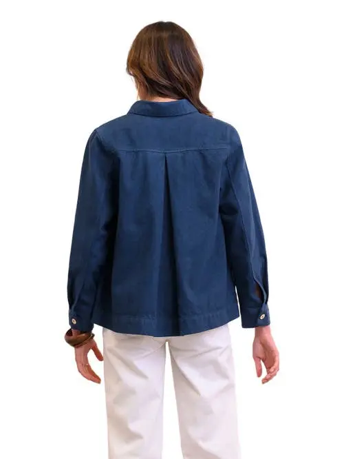 CELTIC & CO. Cotton Twill Pleat Back Jacket