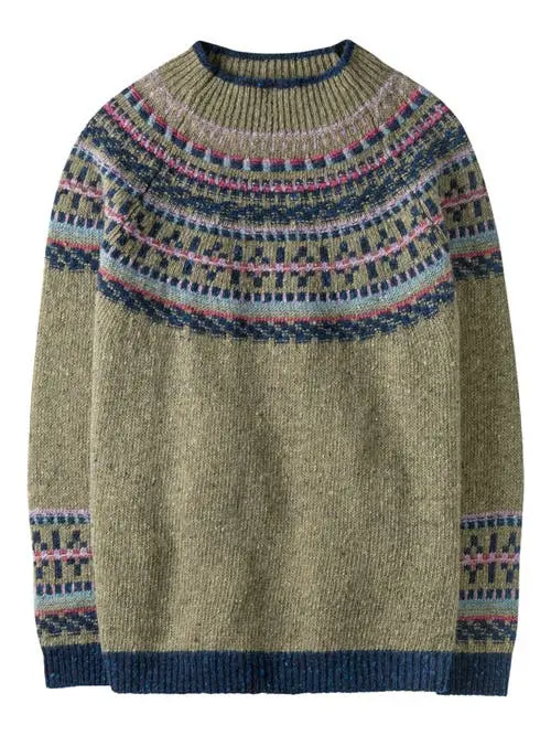 CELTIC & CO. Donegal Fair Isle Yoke Sweater