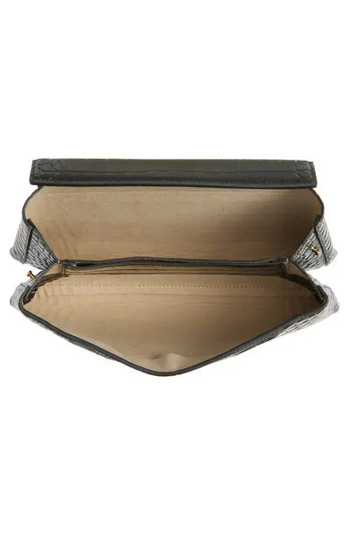 REE PROJECTS Elieze Croc-embossed Clutch - Black