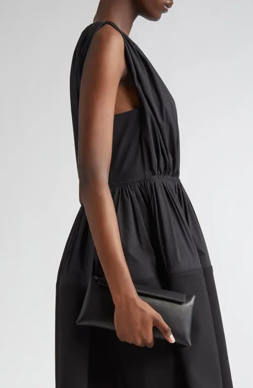 REE PROJECTS Elieze Leather Clutch - Black