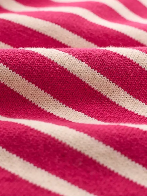 CELTIC & CO. Striped Knitted Crew Neck Tee