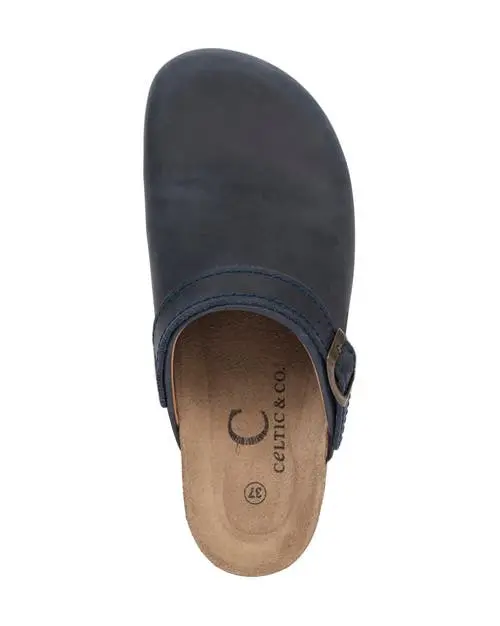 CELTIC & CO. Strap Detail Clogs - Navy