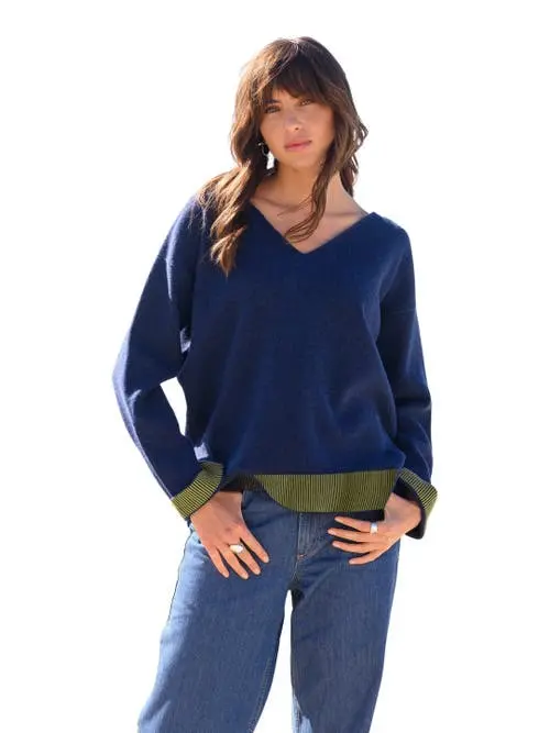 CELTIC & CO. Ponte V-neck Sweater