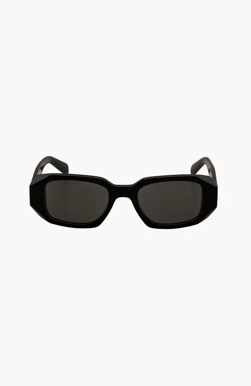 ITALIC Gabriele Rectangle Italian Acetate Sunglasses - Black