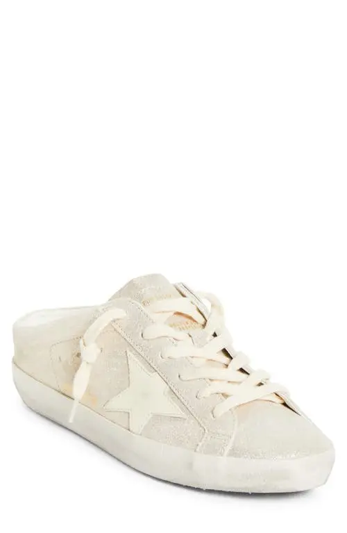 GOLDEN GOOSE Super-star Sabot Mule Sneakers - Platinum/ Cream