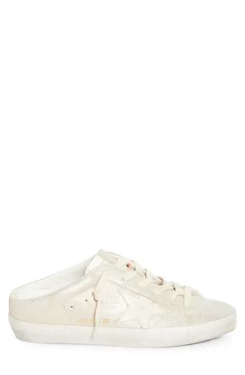 GOLDEN GOOSE Super-star Sabot Mule Sneakers - Platinum/ Cream