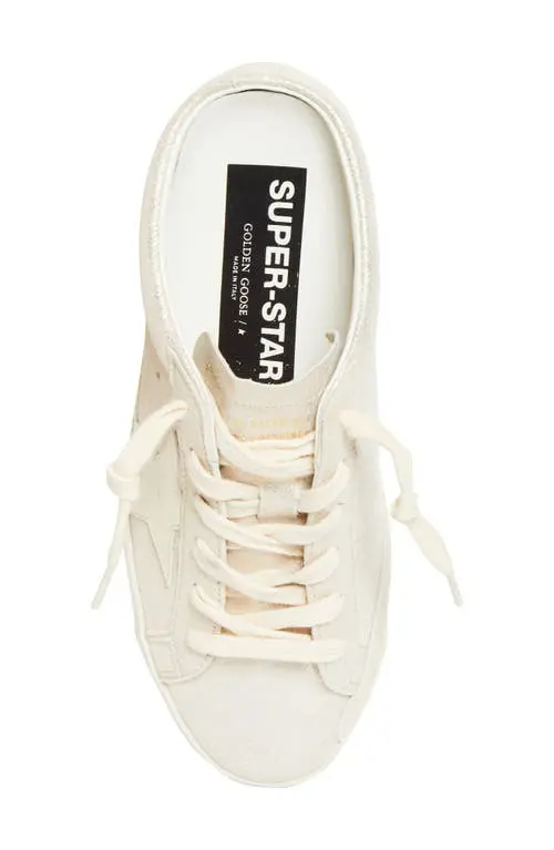 GOLDEN GOOSE Super-star Sabot Mule Sneakers - Platinum/ Cream