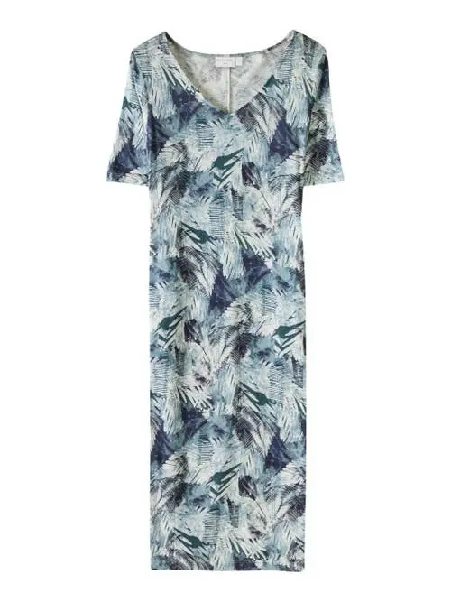 CELTIC & CO. Linen Blend V-neck Midi Dress