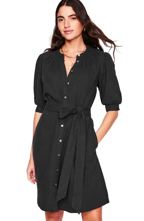 boden black shirt dress Marcia Jersey Shirt Dress - Black