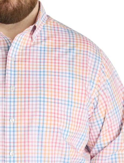 OAK HILL BY DXL Big & Tall Plaid Tech Sport Shirt