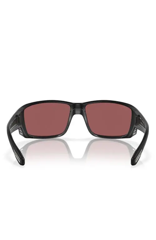 COSTA DEL MAR 60mm Polarized Square Sunglasses - Matte Black