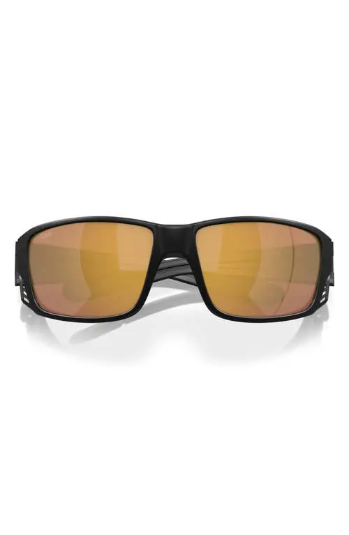 COSTA DEL MAR 60mm Polarized Square Sunglasses - Matte Black