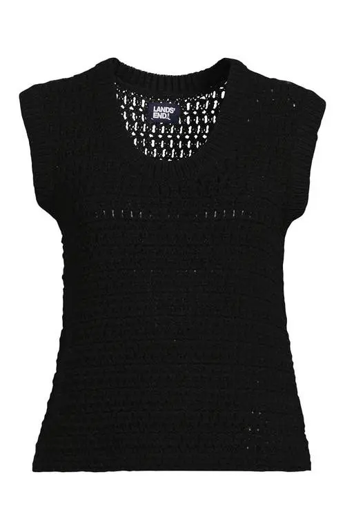 LANDS' END Blend Texture U-neck Vest Sweater