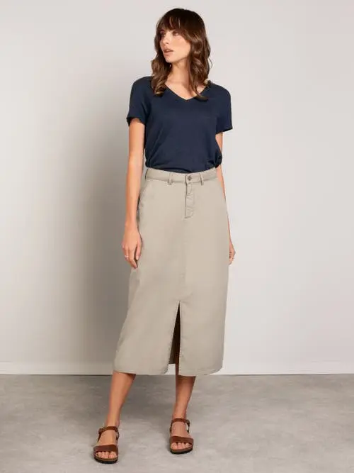 CELTIC & CO. Twill Midi Skirt