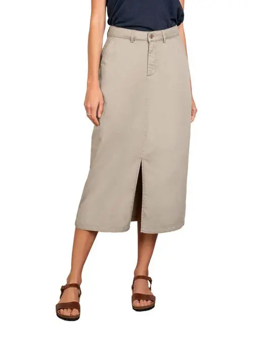 CELTIC & CO. Twill Midi Skirt - Stone