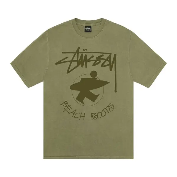 StüSsy Beach Roots Tee 'Olive - Green | Editorialist