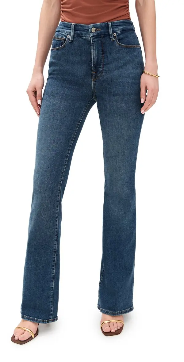 Good American Good Legs Flare Jeans - Blue004