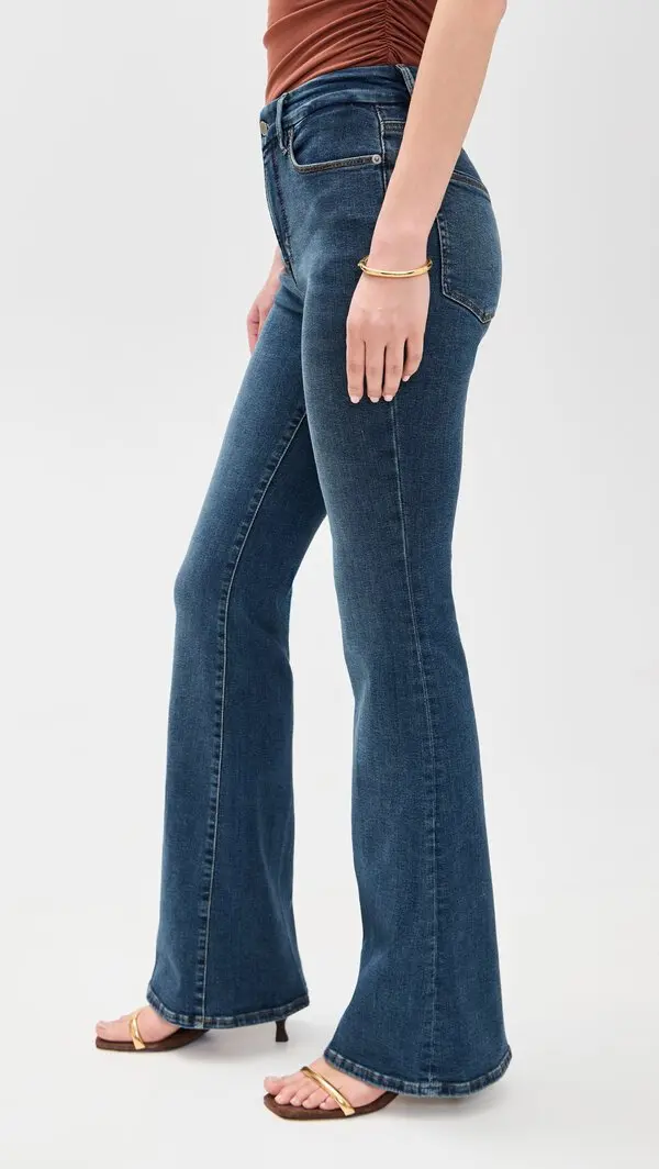 Good American Good Legs Flare Jeans - Blue004