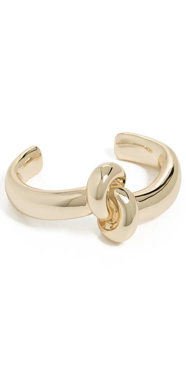 JENNIFER FISHER Thin Knot Cuff Bracelet - Yellow Gold
