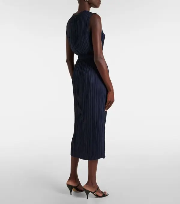 Vince Pleated Midi Skirt - Blue
